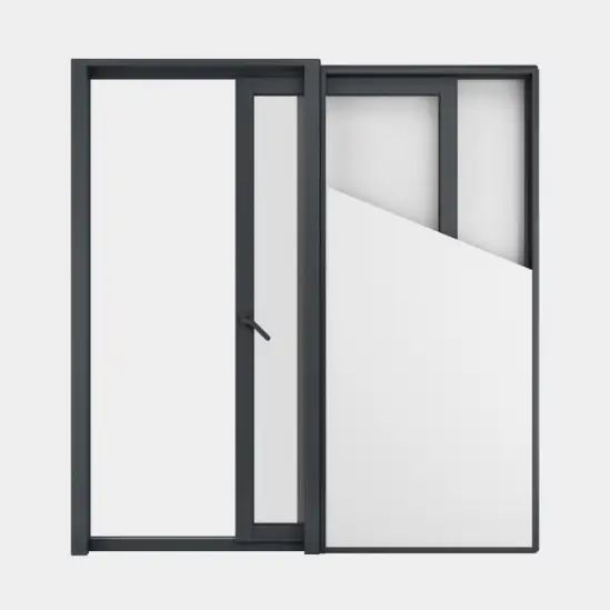 Configurez votre baie coulissante galandage ALU 1 vantail - 1 rail