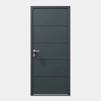 Porte d'entrée ALU monobloc - Design & isolante - 1 vantail