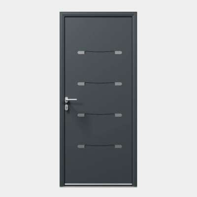 Porte d'entrée ALU monobloc - Design & isolante - 1 vantail