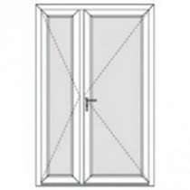 Porte de service PVC pleine à 2 vantaux | Brico Fenêtre