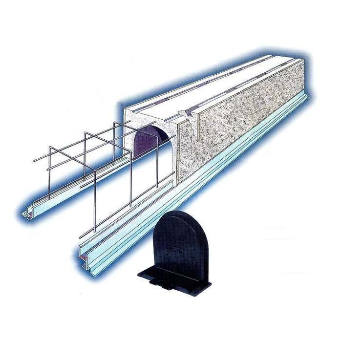 Caisson tunnel fibre (vide) avec sous face Pvc Blanche